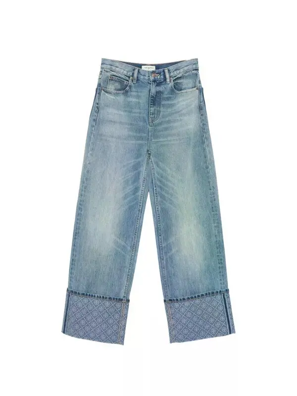 Tory Burch Monogram Turned-up Jeans