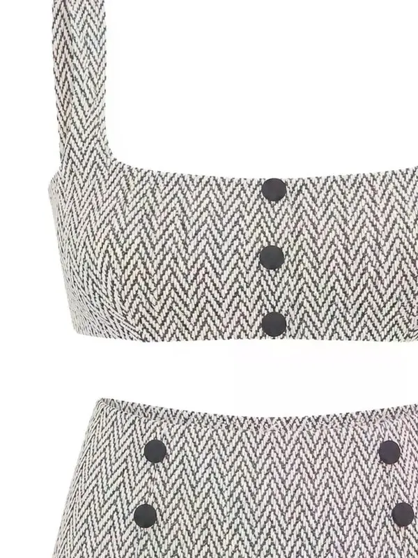 Devon Windsor Malia Herringbone-pattern Bikini