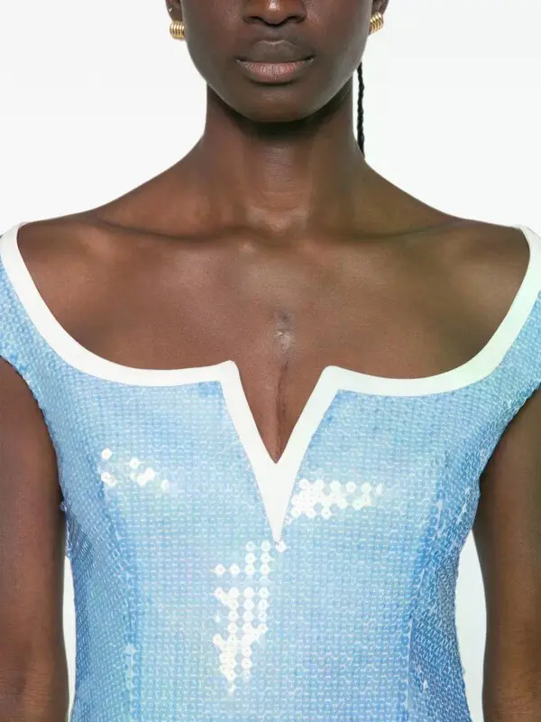 SHUSHU/TONG Sequin Embellishment Top