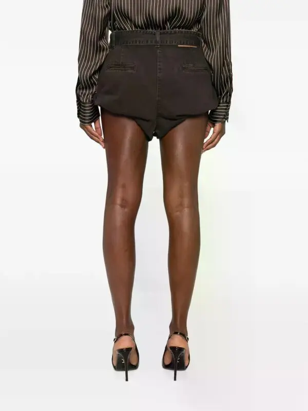 Magda Butrym Belted Pleated Shorts