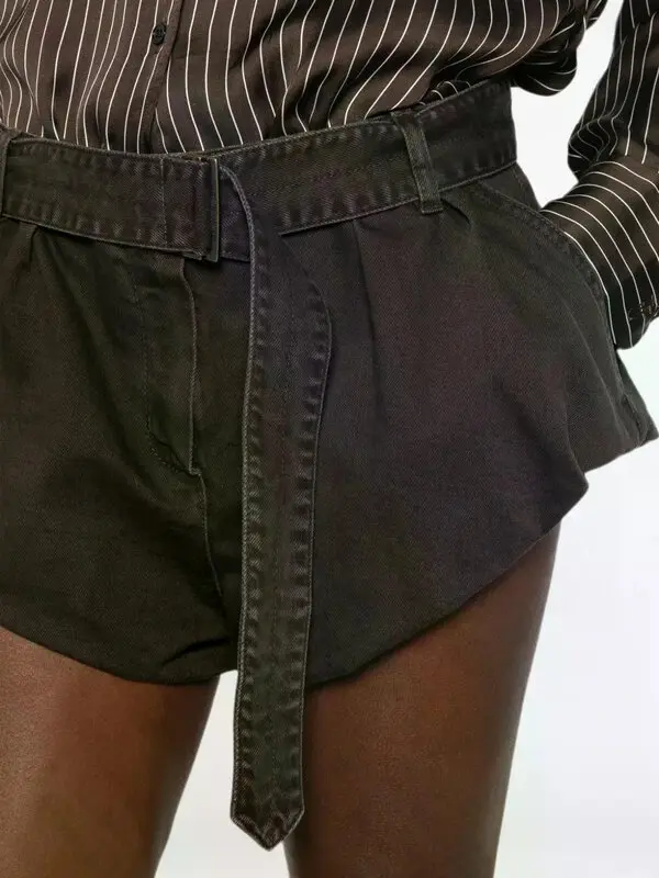 Magda Butrym Belted Pleated Shorts