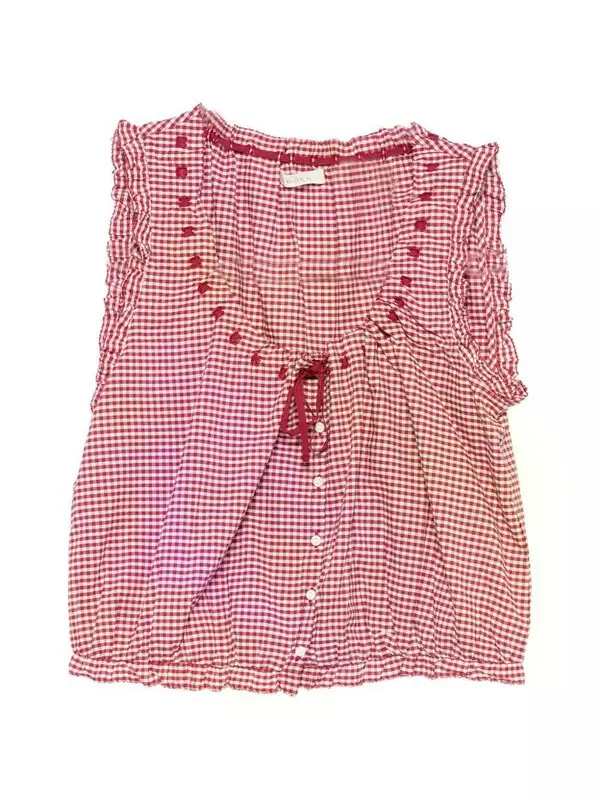 DÔEN Traveler Gingham Top - Red