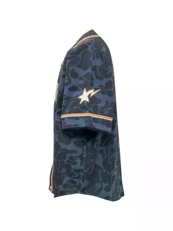 A BATHING APE Solid Camo Logo-print Shirt