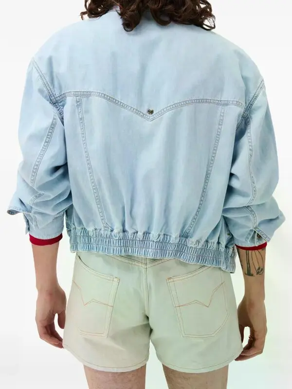 Versace Elasticated-waist Denim Jacket