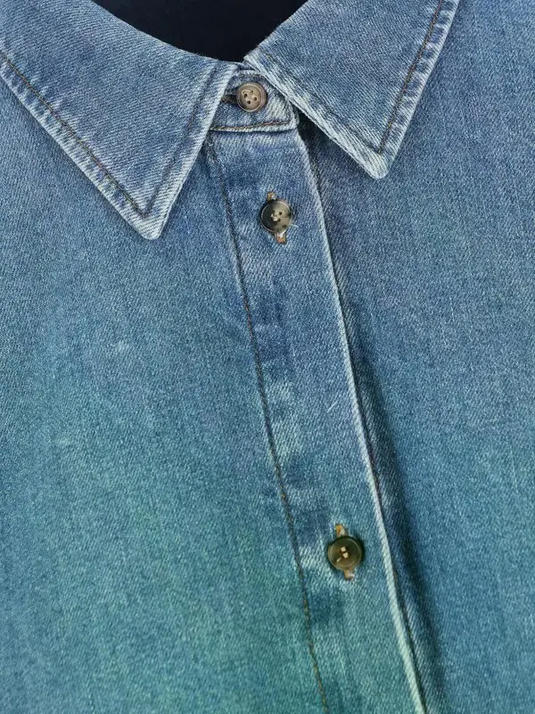 Loewe Logo Embroidered Denim Shirt