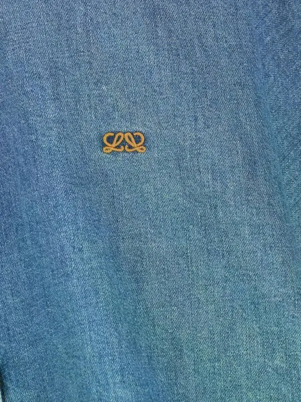 Loewe Logo Embroidered Denim Shirt
