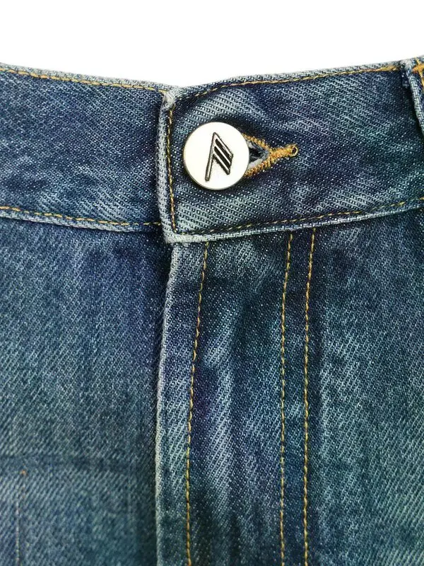 Attico Washed Effect Jeans - Blue