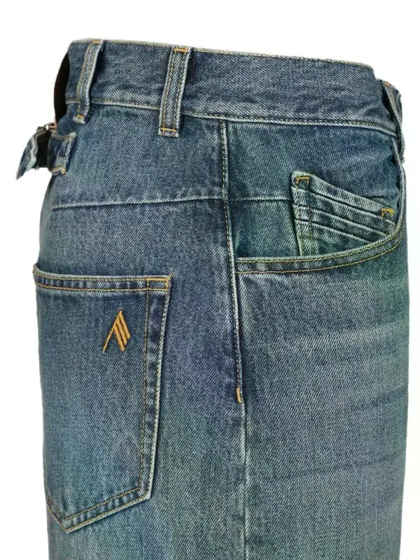 Attico Washed Effect Jeans - Blue