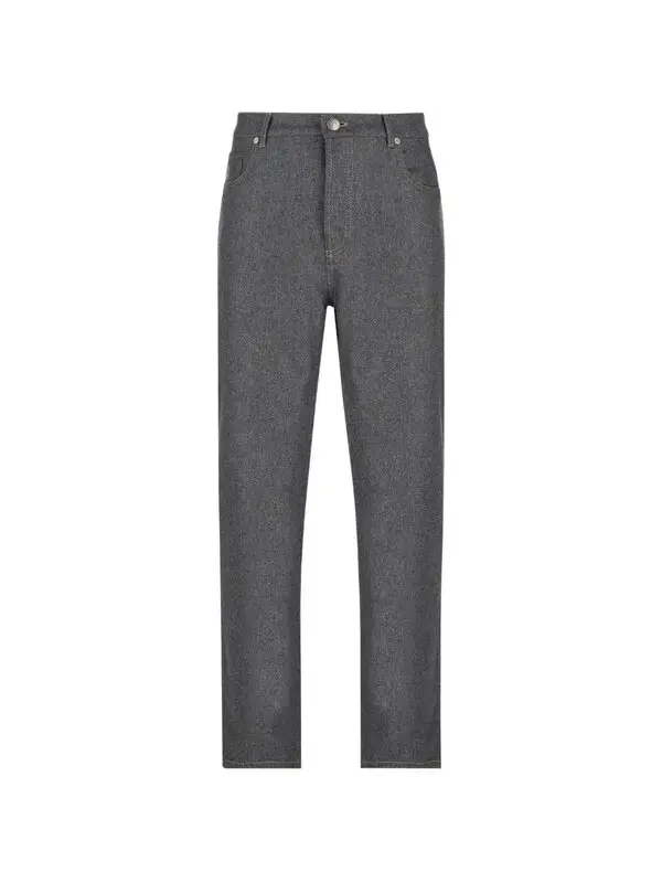 Brunello Cucinelli Straight-leg Embroidered Logo Trousers
