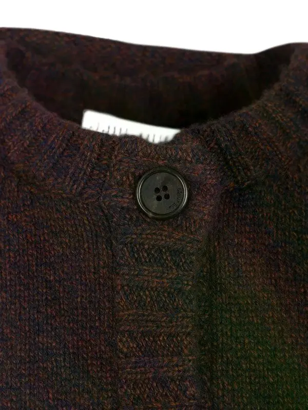 Attico Draped-detail Cardigan - Brown