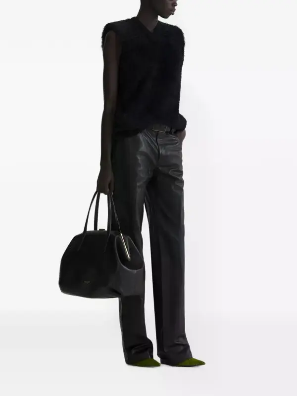 MUGLER Brushed-knit Sleeveless Top