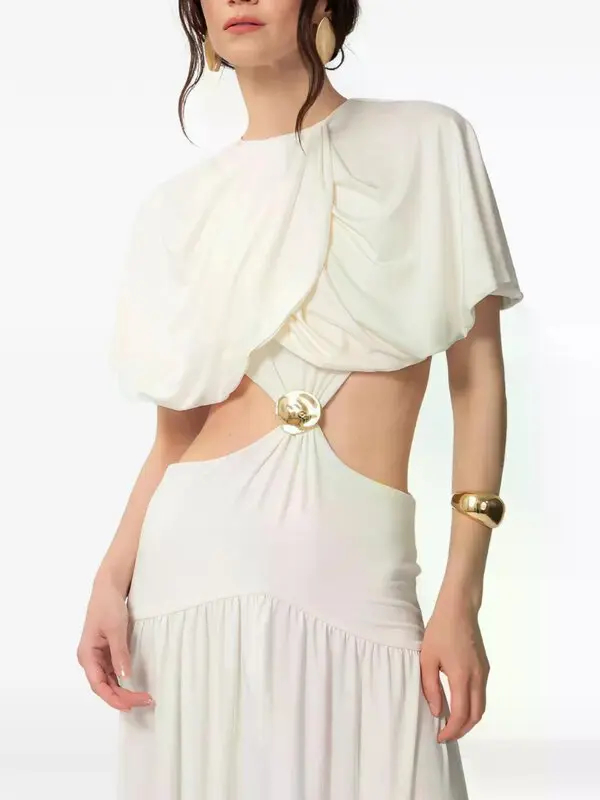 CONCEPTO Solea Cut-out Draped Maxi Dress