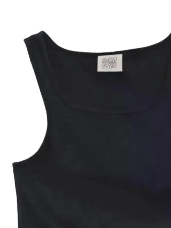 NORMFORM Distressed Square-neck Tank Top