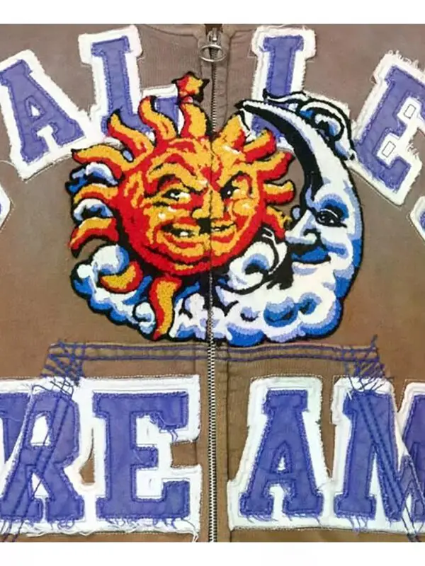 VALE FOREVER Sunny Graphic-patchwork Zip-up Hoodie