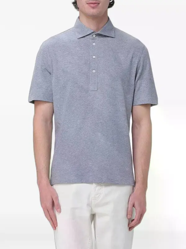 Brunello Cucinelli Short-sleeve Cotton Polo Shirt