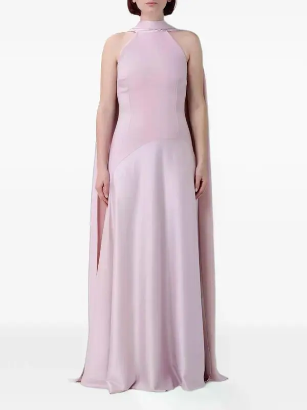 Solace London Cece Cape Detail Maxi Dress