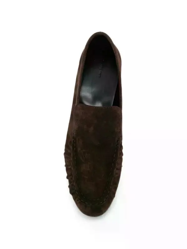 THE ROW Soft Moccasin Two Suede Loafers