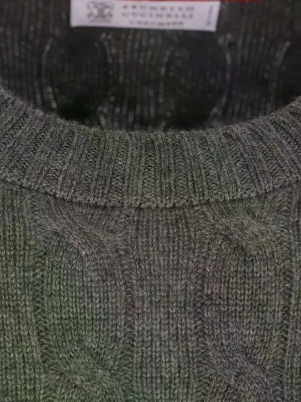 Brunello Cucinelli Cable-knit Cashmere Sweater - Grey