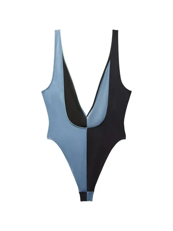 Versace Embroidered Logo One-piece Swimsuit