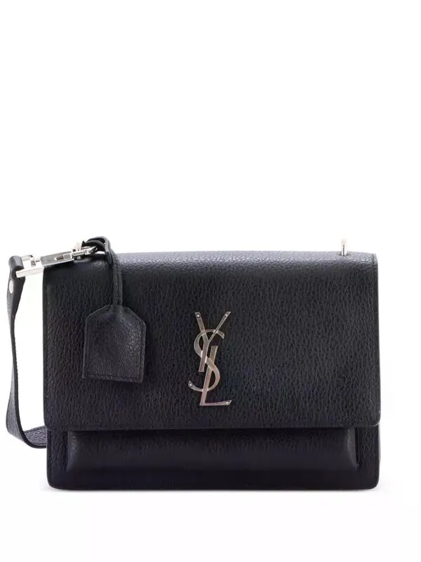 Saint Laurent Leather Medium Satchel Crossbody Bag