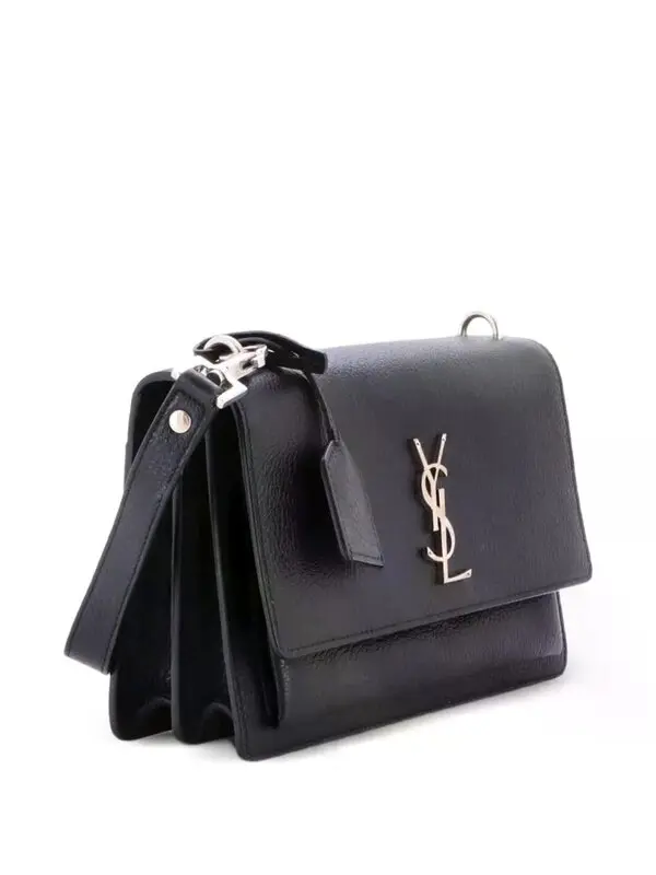 Saint Laurent Leather Medium Satchel Crossbody Bag