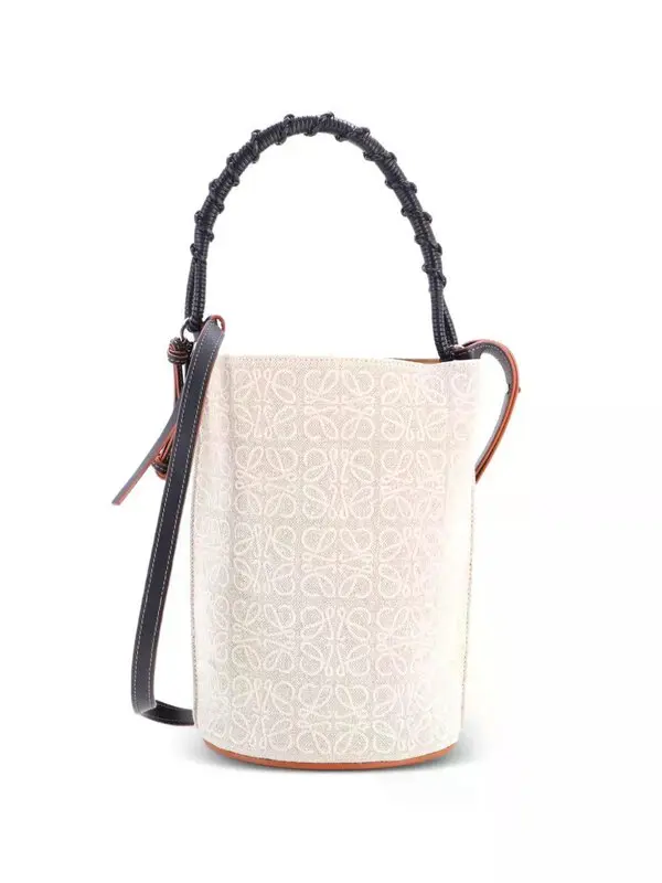 Loewe Gate Anagram Jacquard Canvas Medium Bucket Bag