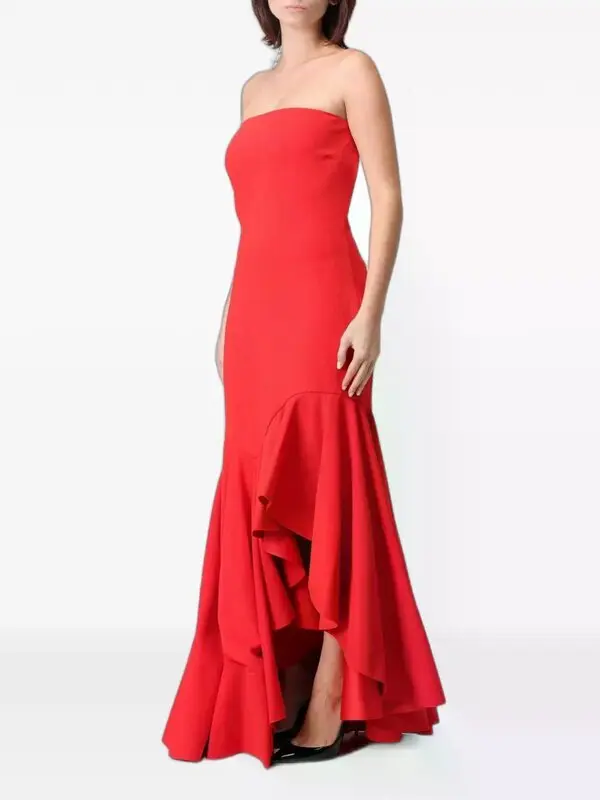 Solace London Hani Ruffled Strapless Dress