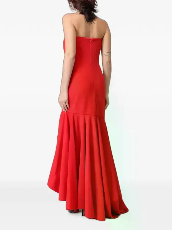 Solace London Hani Ruffled Strapless Dress