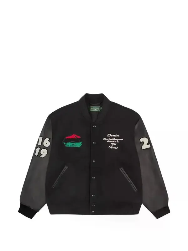 DENIM TEARS Logo-embroidered Bomber Jacket