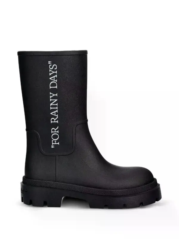 Off-White Reboot Slogan Print Boots