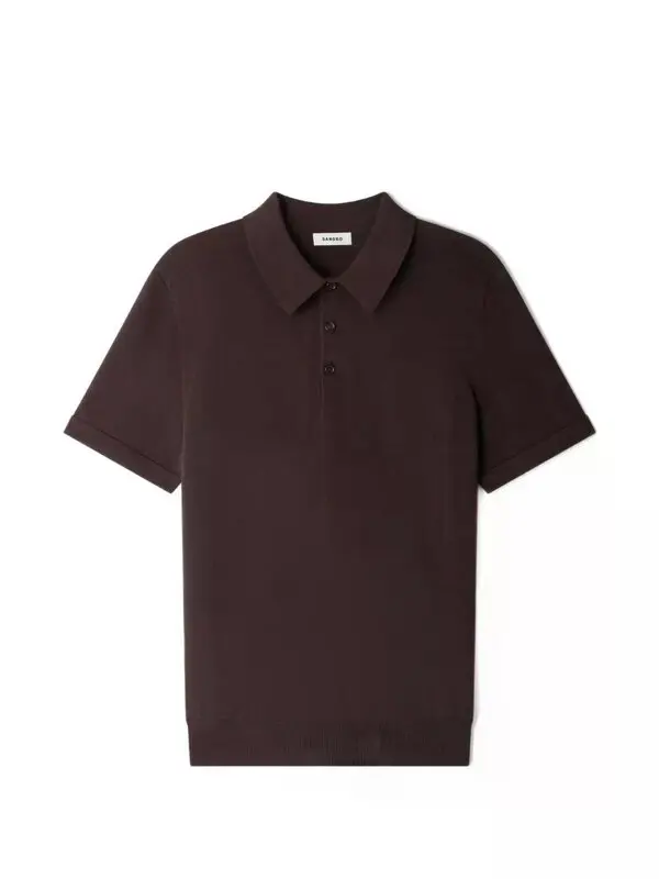 Sandro Cotton And Silk Polo Shirt