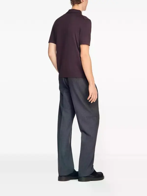 Sandro Cotton And Silk Polo Shirt