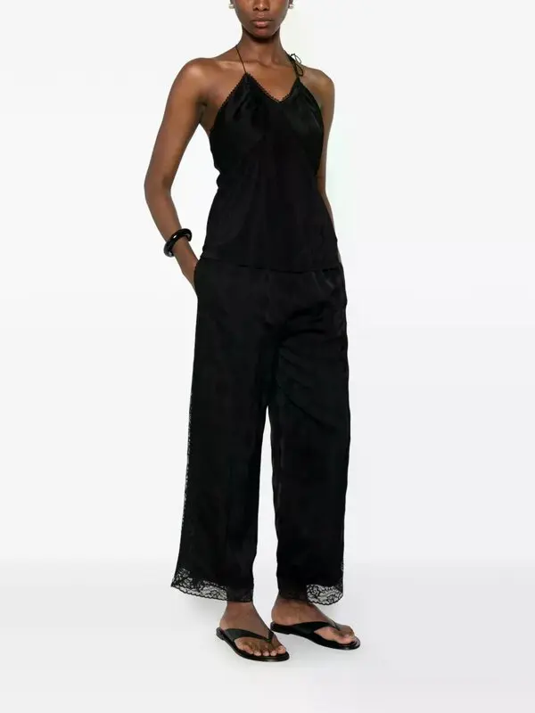 Sandro Lace-trim Palazzo Pants