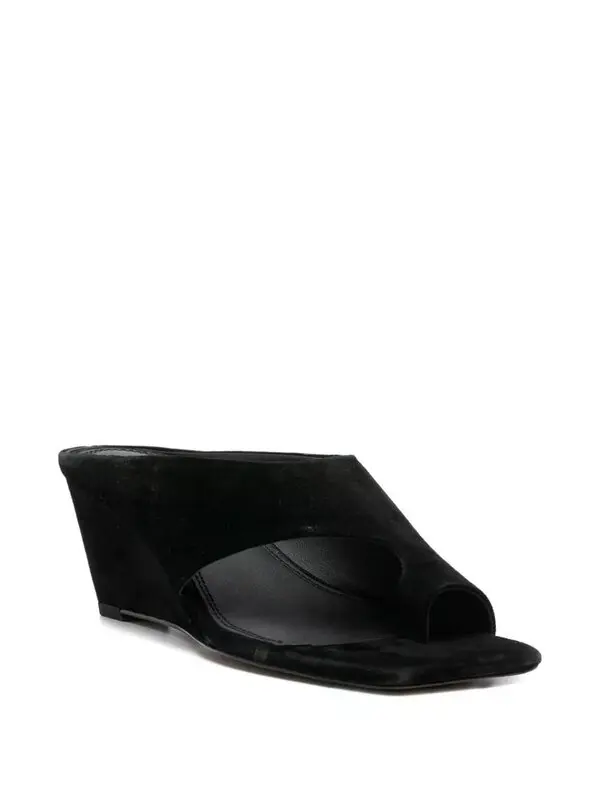 Sandro Square-toe Suede Sandals