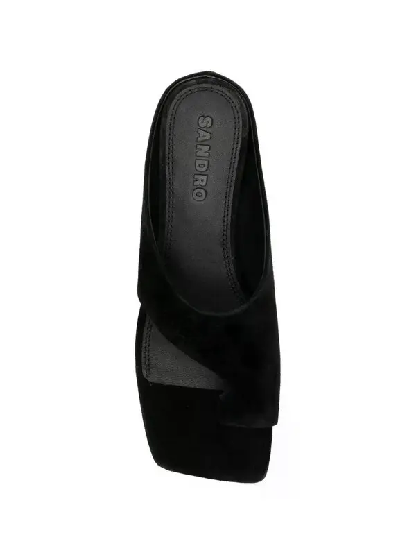 Sandro Square-toe Suede Sandals