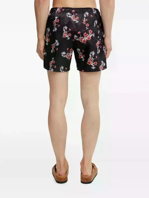 Rhude Floral Print Drawstring Swim Shorts