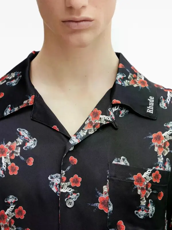 Rhude Floral-print Silk Shirt