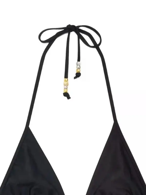 JW Anderson Embellished Triangle Bikini Top - Black