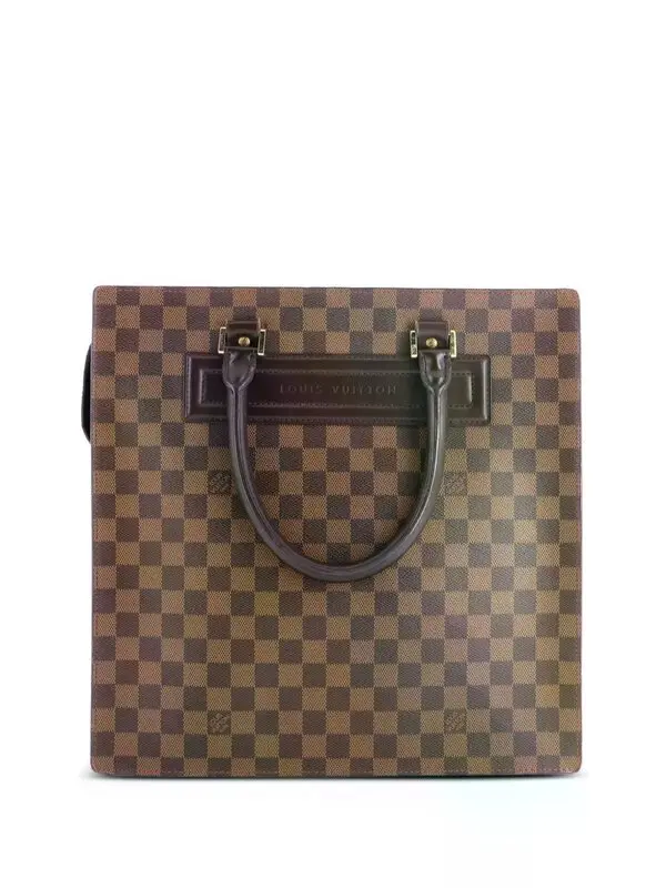 LOUIS VUITTON Damier Canvas Sac Plat Gm Tote Bag - Brown