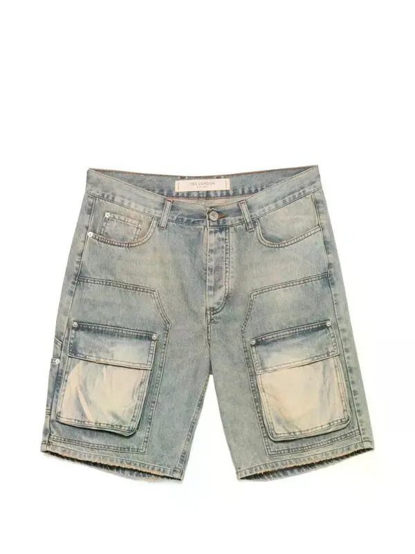 YES LONDON Faded Cargo Shorts