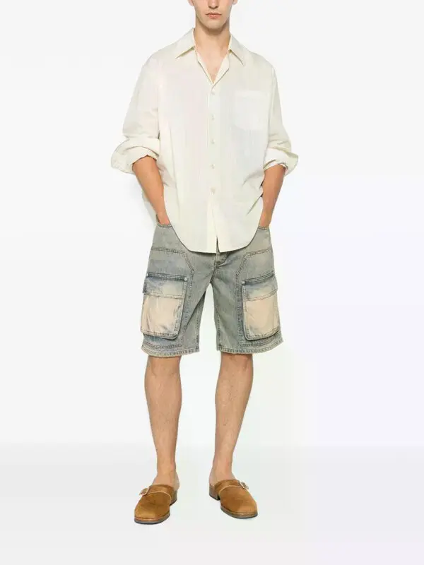 YES LONDON Faded Cargo Shorts