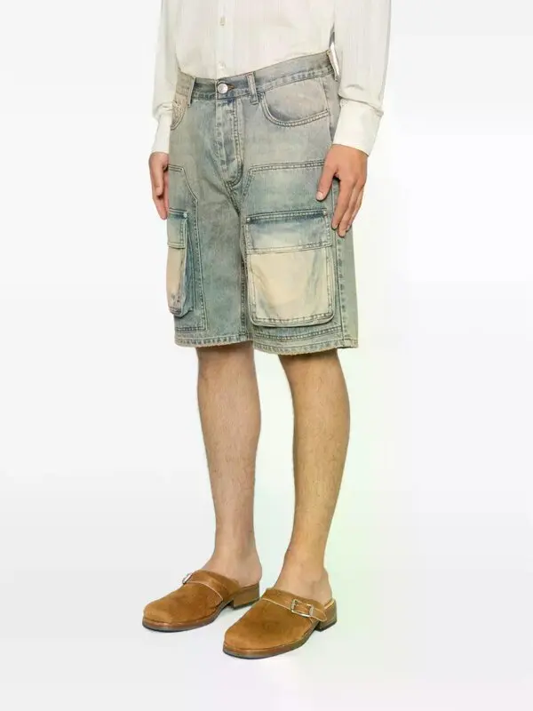 YES LONDON Faded Cargo Shorts