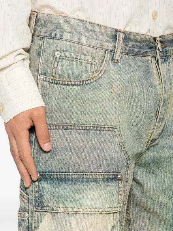 YES LONDON Faded Cargo Shorts