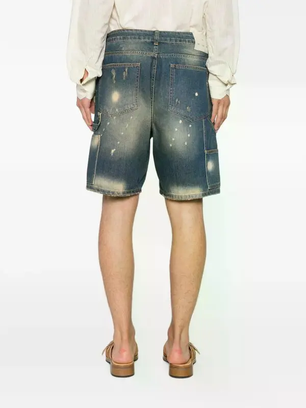 YES LONDON Distressed Bleached Shorts