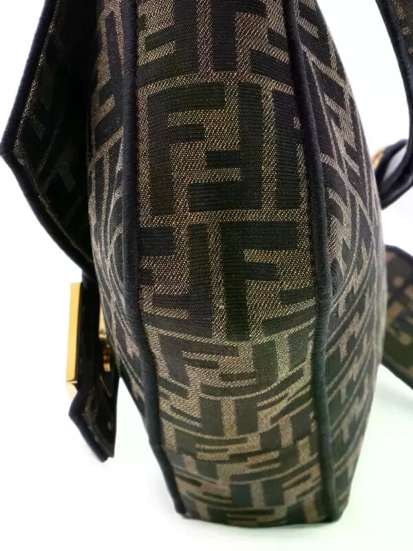 Fendi Zucca Canvas Medium Shoulder Bag - Brown