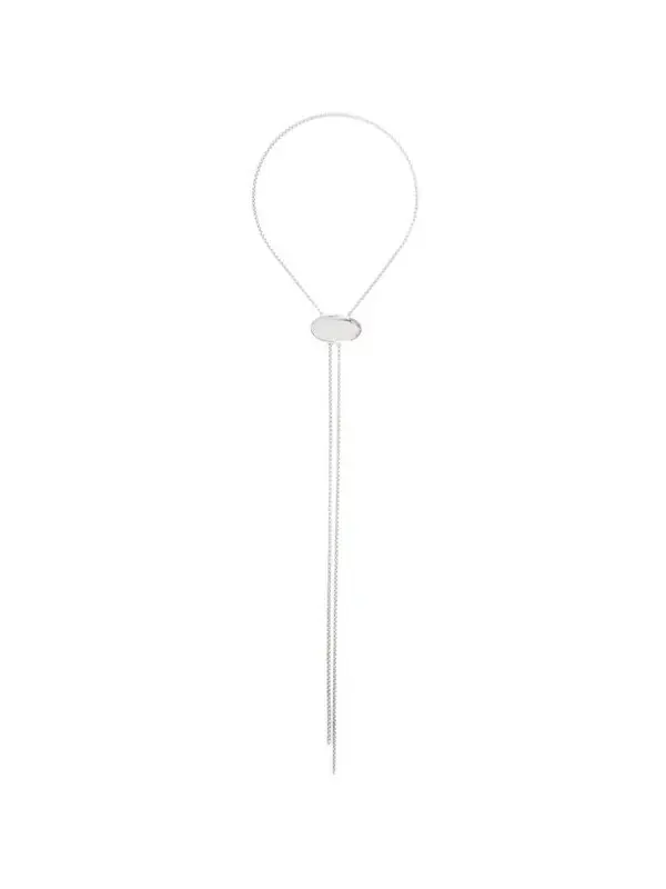 LAG WORLD Moon Tie Necklace - Silver