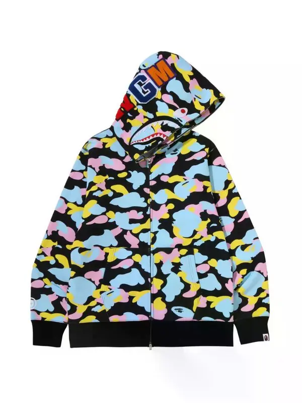 A BATHING APE Camouflage Shark Hoodie