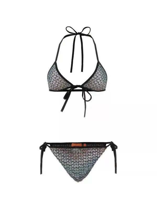 Missoni Sequin-embellished Zigzag Bikini - Black