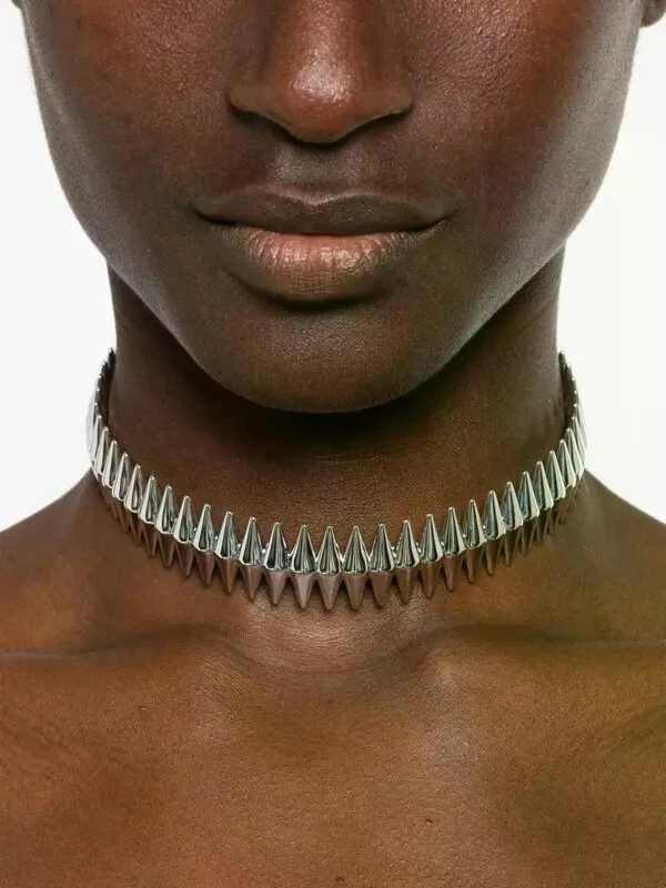 LAG WORLD Tank Choker Necklace - Silver