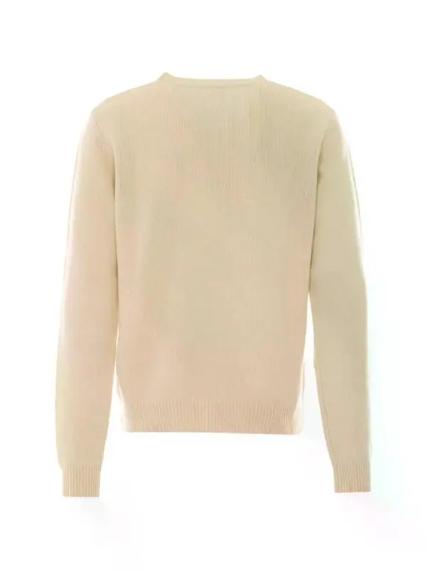 A.p.c. Logo-embroidered Wool Sweater - Neutrals
